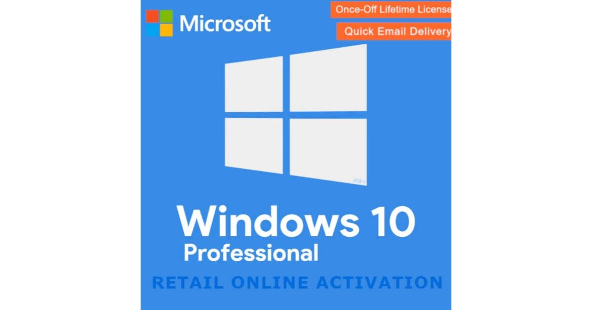 Microsoft Windows 10 Professional – Retail License (Digital Download ...