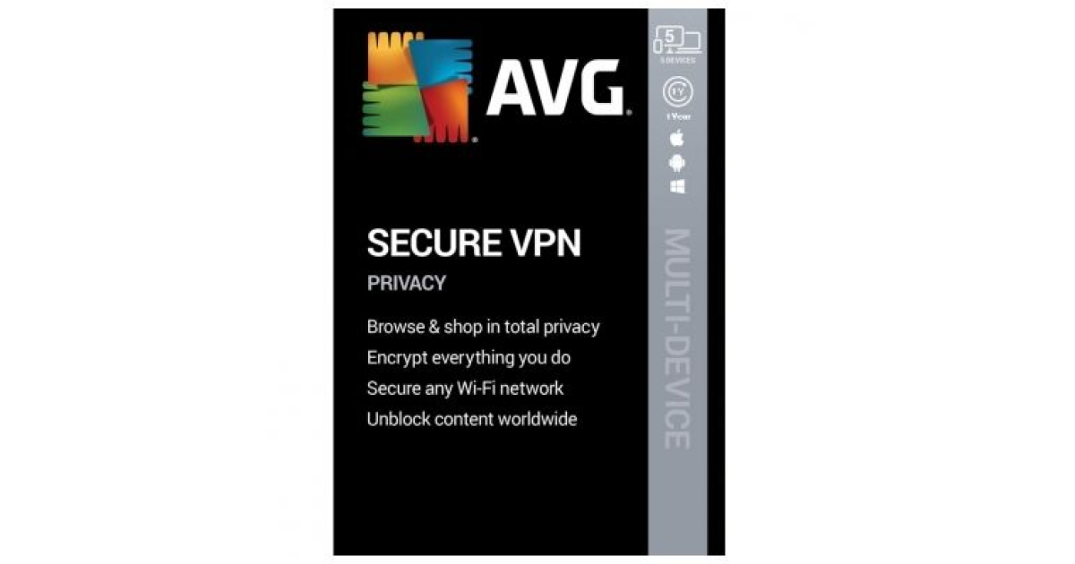 AVG Secure VPN 2020 5 Devices 1 Year ~ Authentic key and download ...