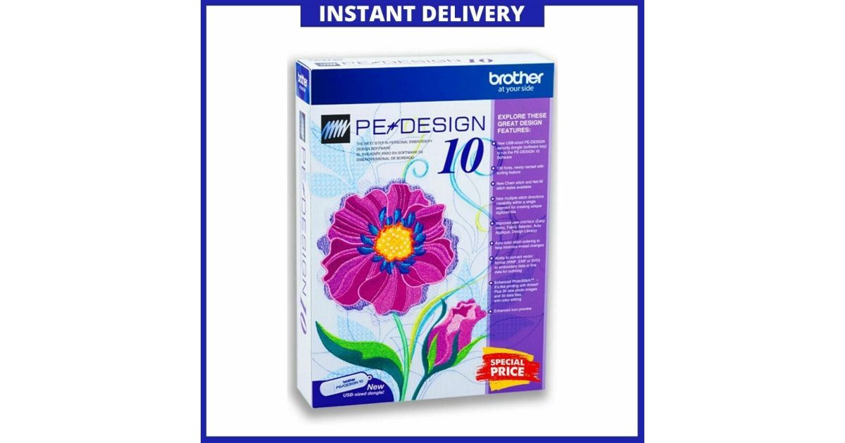 Brother PE Design 10 Embroidery Digitizing Software Full version | Sell-SA